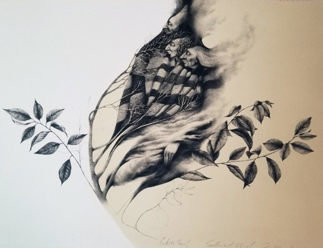 frank howell print, portrait of native americans, floral by Frank ...