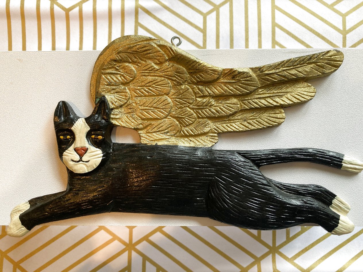 Cat Angel Christmas Ornament by Stephen Huneck - For Sale on Art Brokerage