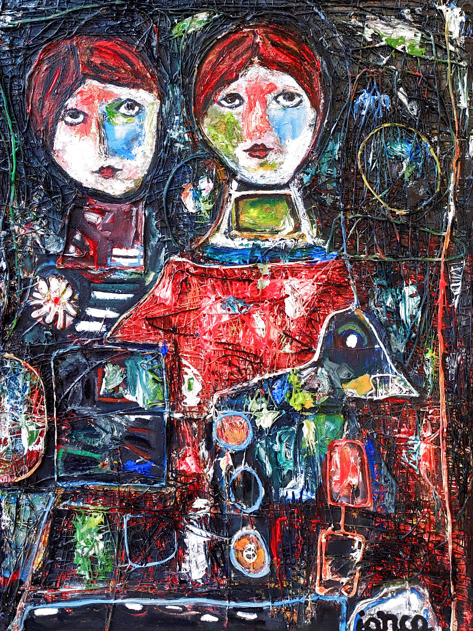 Boys with Bird 2019 Acrylic on Canvas by Costel Iarca - For Sale on Art ...