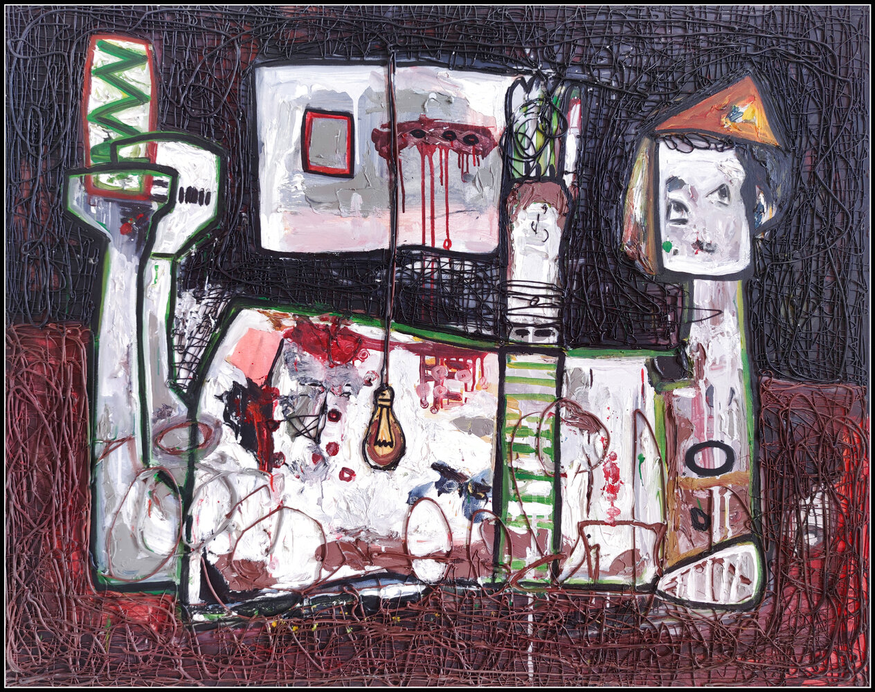 Lecture for Night 2017 Acrylic on Canvas by Costel Iarca - For Sale on ...