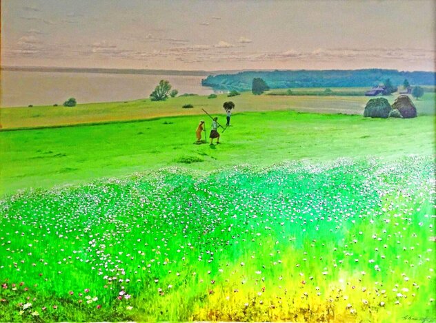 Harvest of the Fields 2002 Oil on Canvas by Ivan Krylov - For Sale on Art Brokerage