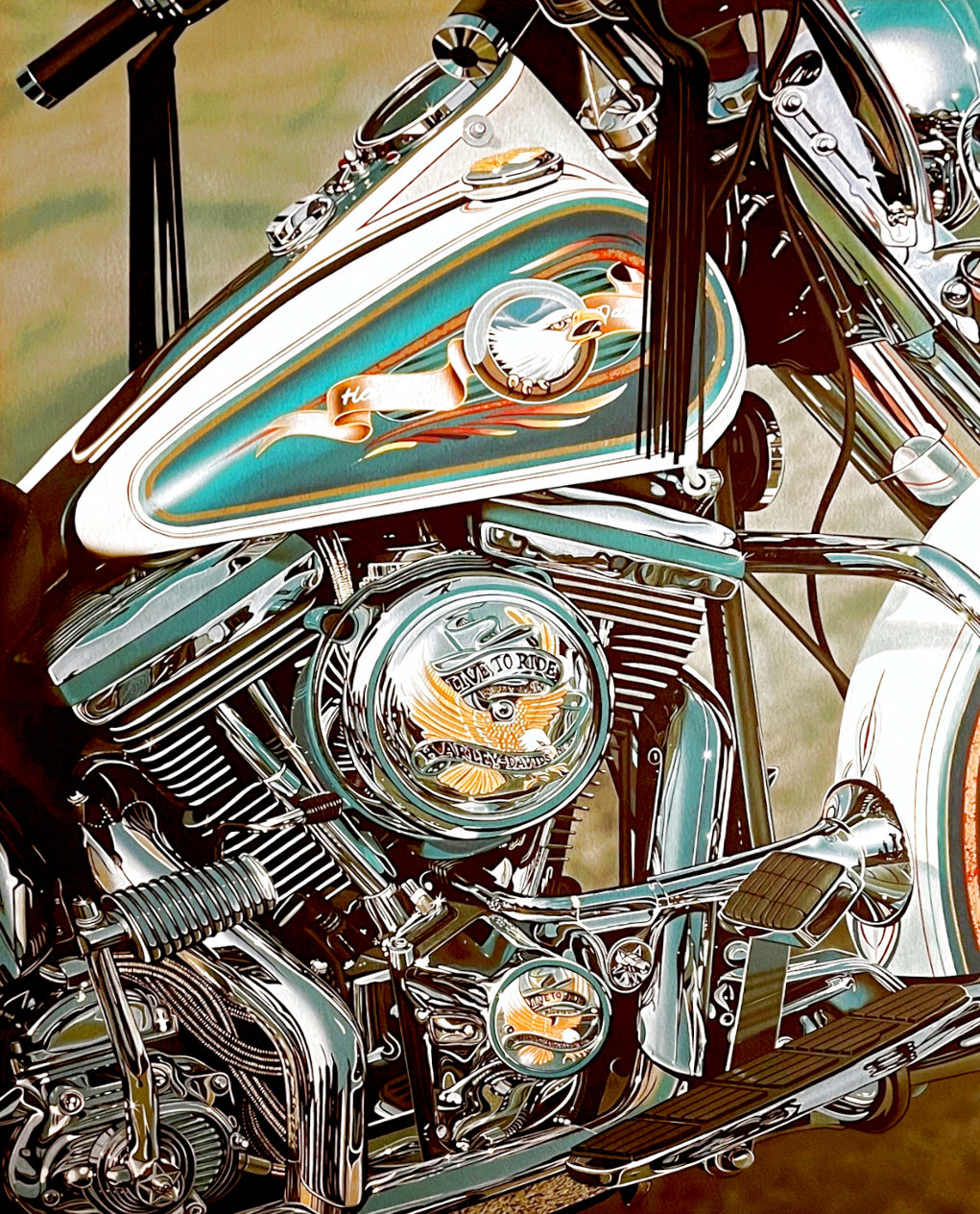 Live to Ride 1994 Serigraph 36x27 by Scott Jacobs - For Sale on Art ...