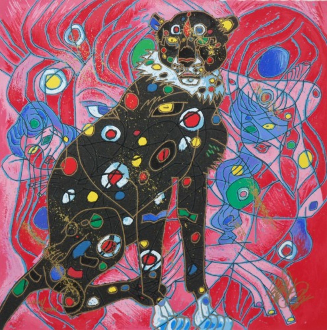 Cat Suite of 4 Serigraphs by Tie-Feng Jiang