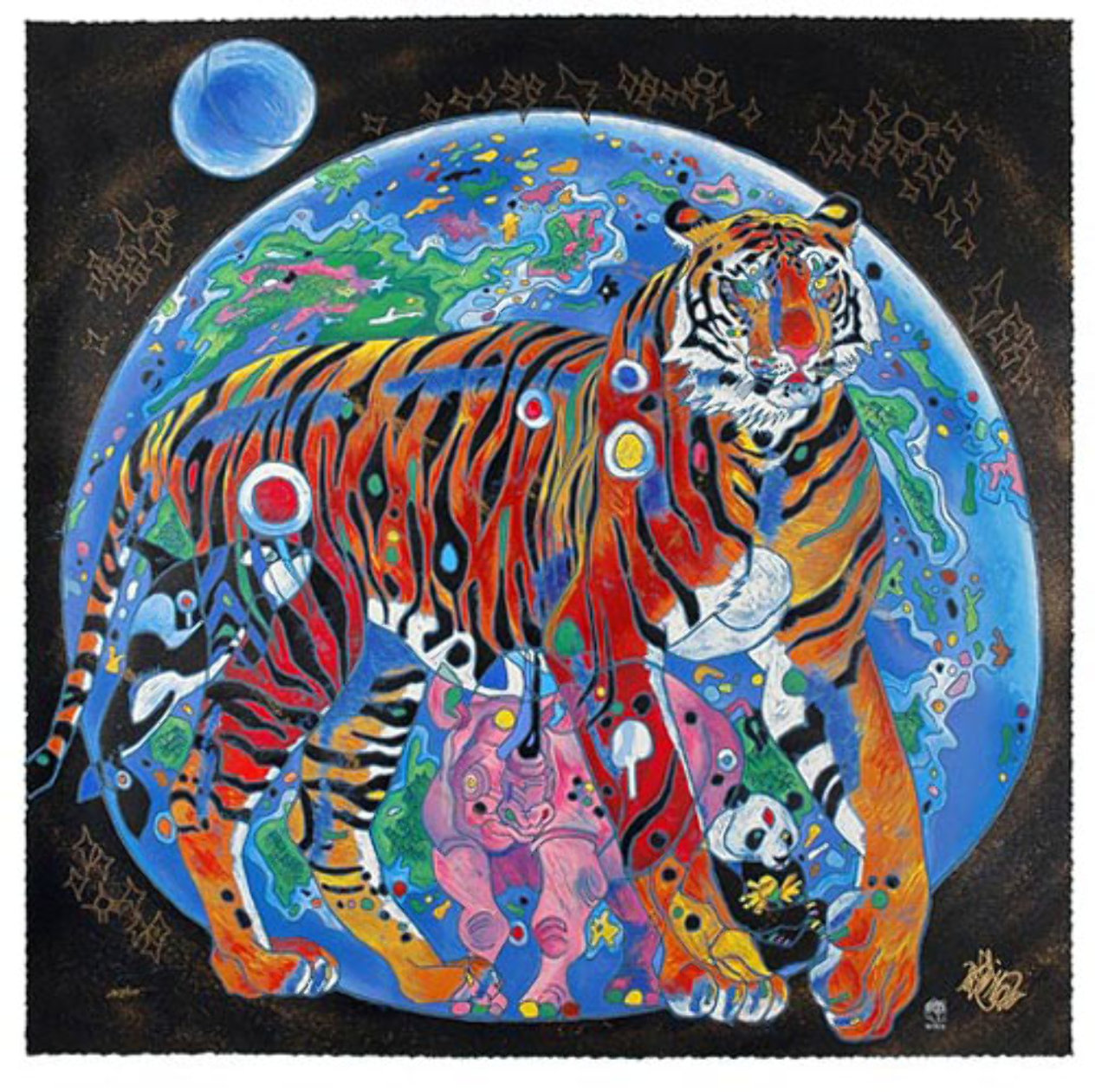 Beautiful Tomorrow AP 1999 Serigraph on Canvas 40x40 by Tie-Feng Jiang ...