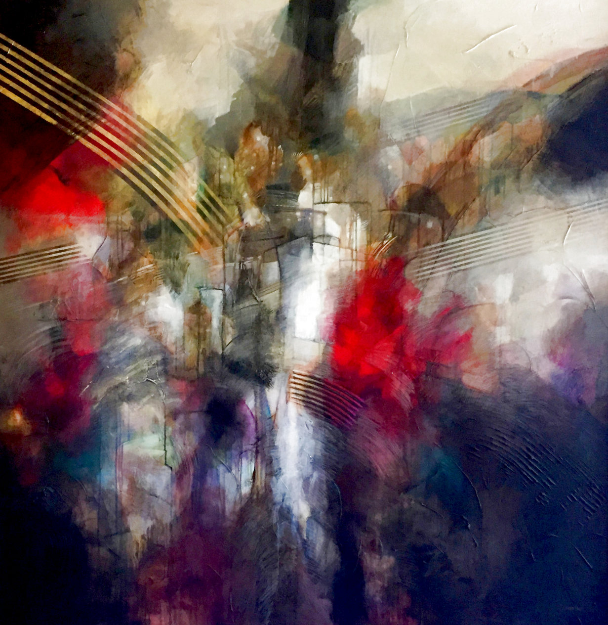 When Time and Space Collide 2000 Oil on Canvas by John Douglas Cline ...