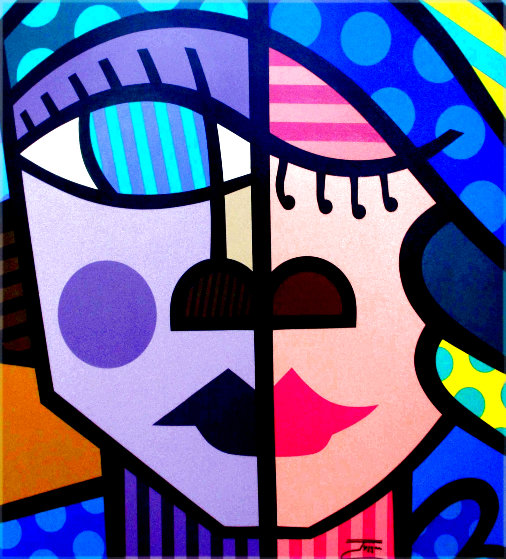 Kiss Acrylic on Canvas 32x32 by Jozza - For Sale on Art Brokerage
