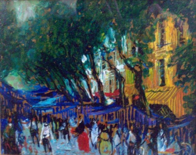 Marche A Toulon 2014 8x13 by Mark Kaplan - For Sale on Art Brokerage