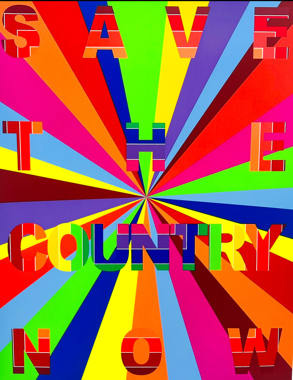 Save the Country Now PP 2025 Limited Edition Silkscreen by Deborah Kass - For Sale on Art Brokerage