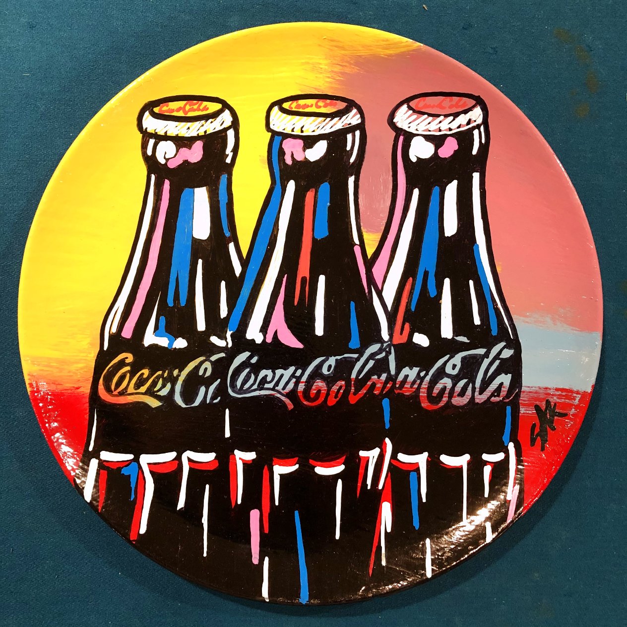 Steve Kaufman, Coca Cola Unique , on plate by Steve Kaufman - For Sale ...