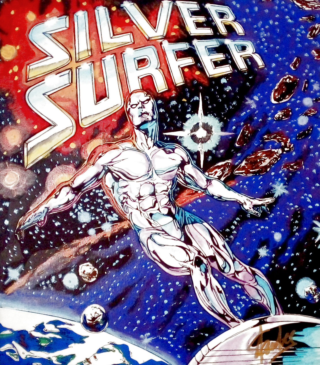 Silver Surfer 1999 Limited Edition Embellished Silkscreen on Canvas by ...