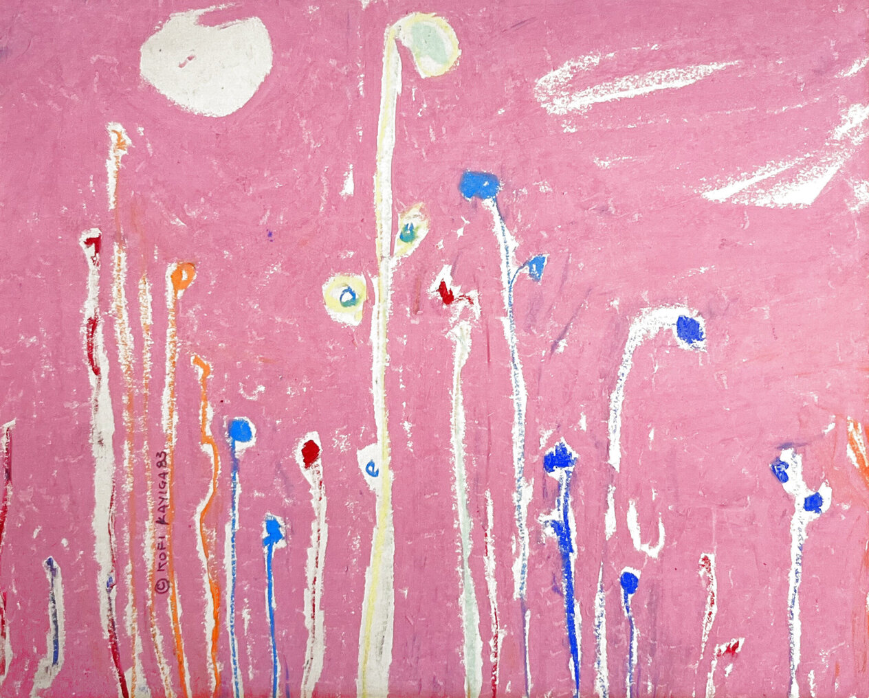 Landscape Far Yonder 1983 Mixed Media by Kofi Kayiga - For Sale on Art ...