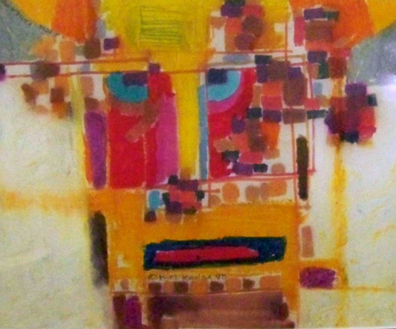 Fire Spirit Mask 1980 9x12 by Kofi Kayiga - For Sale on Art Brokerage