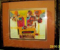 Fire Spirit Mask 1980 9x12 by Kofi Kayiga - For Sale on Art Brokerage