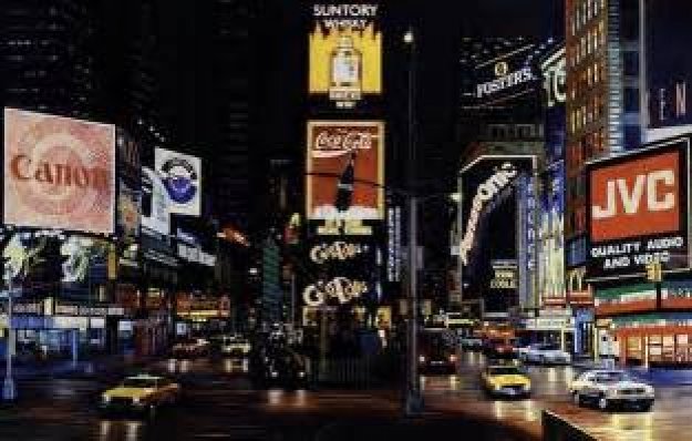 Untitled Las Vegas Cityscape 1995 48x60 by Ken Keeley
