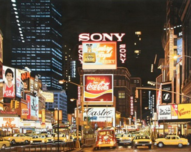 Untitled Las Vegas Cityscape 1995 48x60 by Ken Keeley