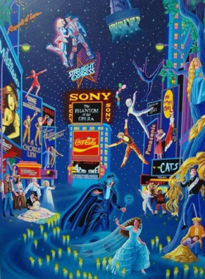 Broadway 1990 38x24 by Melanie Taylor Kent - For Sale on Art Brokerage