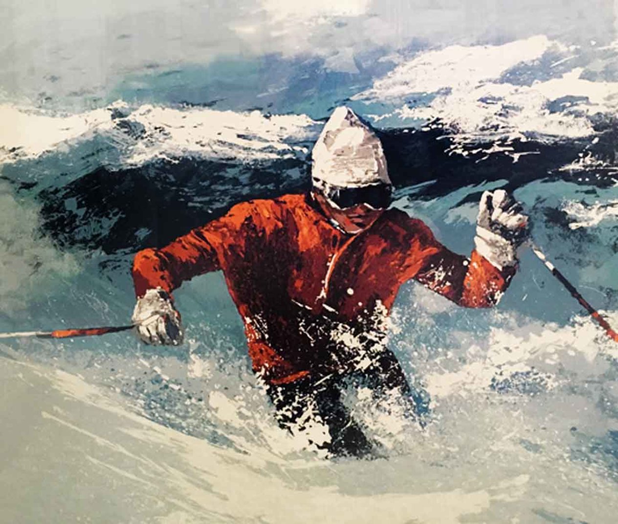 Powder Skier AP 1982 Serigraph 33x44 by Mark King - For Sale on Art ...
