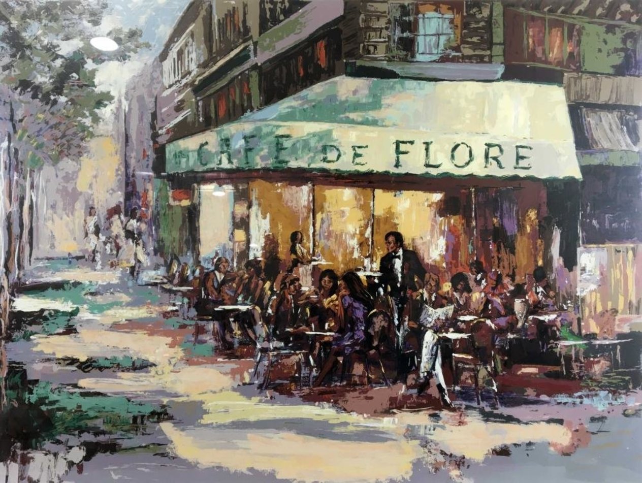 Cafe De Flore 1989 by Mark King - For Sale on Art Brokerage