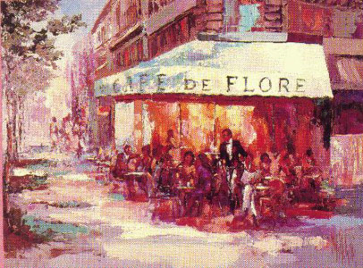 Cafe de Flore 1989 39x46 Huge - Paris, France by Mark King - For Sale ...
