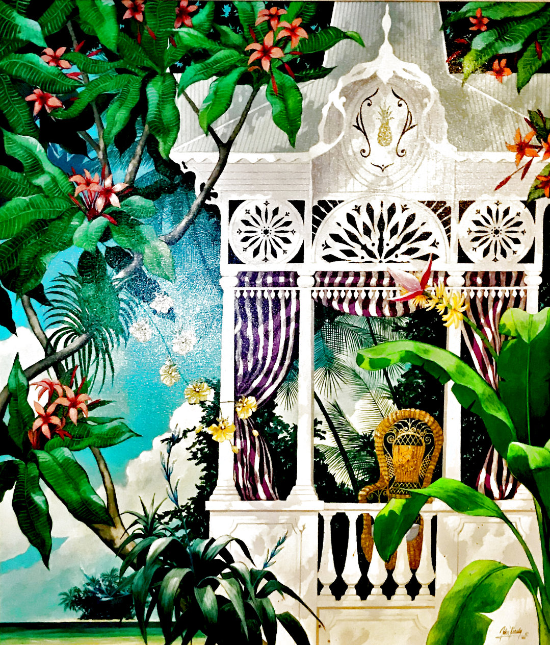 Old Key West 1982 Oil on Canvas 60x54 by John Kiraly - For Sale on Art ...