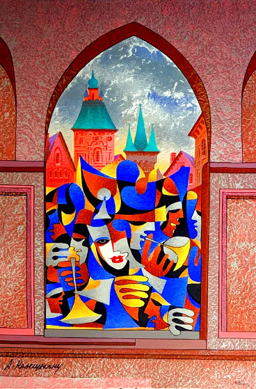 Anatole Krasnyansky, Bluebird, serigraph by Anatole Krasnyansky