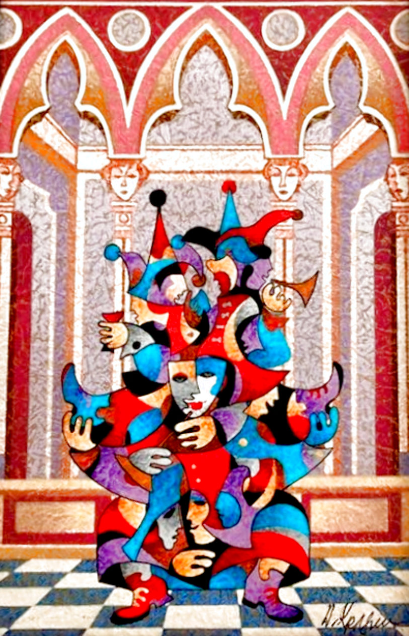 Gold with Red Arches 2004 Embellished Serigraph 11x7 by Anatole ...