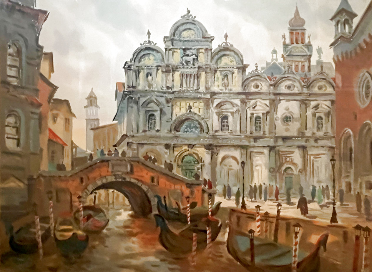 Venice Canal 1999 Limited Edition Serigraph by Anatole Krasnyansky ...