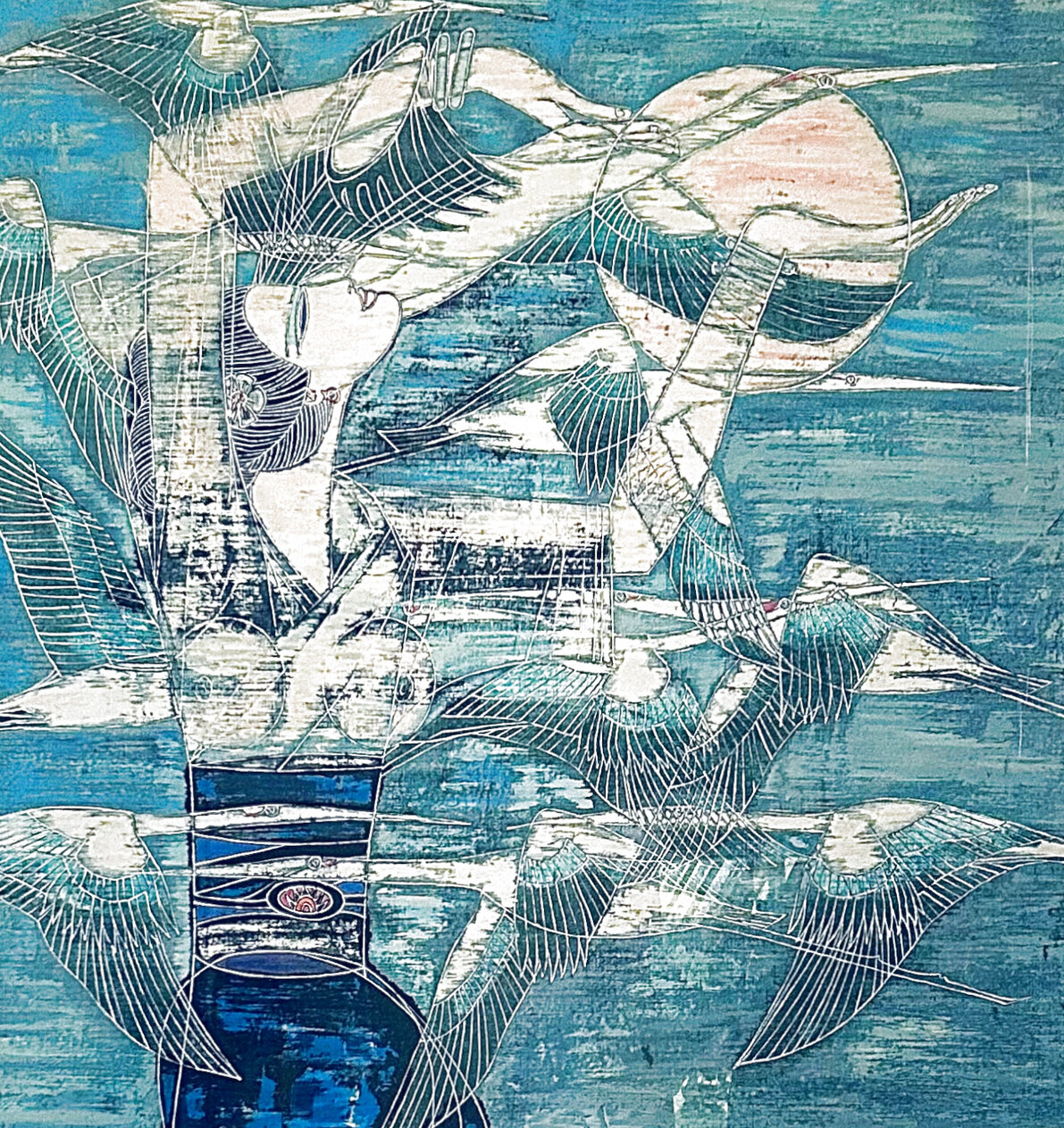 Breezes Embellished AP 1987 Framed Limited Edition Serigraph by Shao Kuang Ting - For Sale on ...