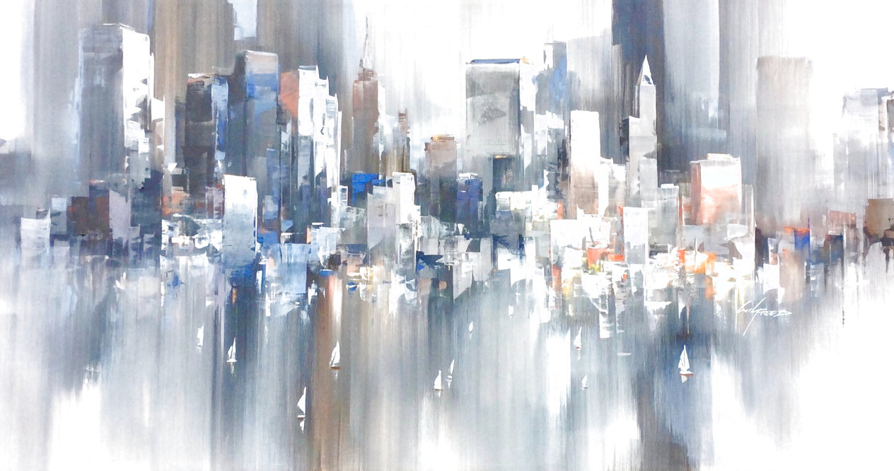 Eventide Cityscape 2005 Acrylic on Canvas by Wilfred Lang - For Sale on ...