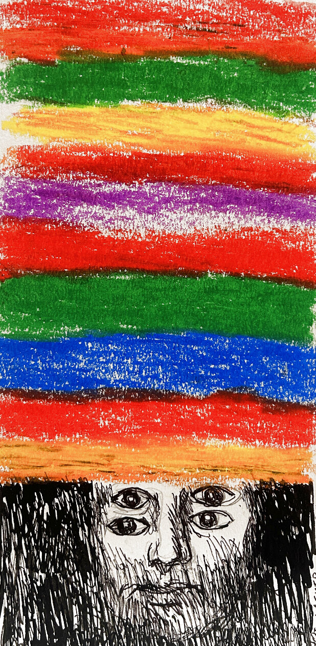 Ladder Mixed Media Drawing by Joe Lasker - For Sale on Art Brokerage