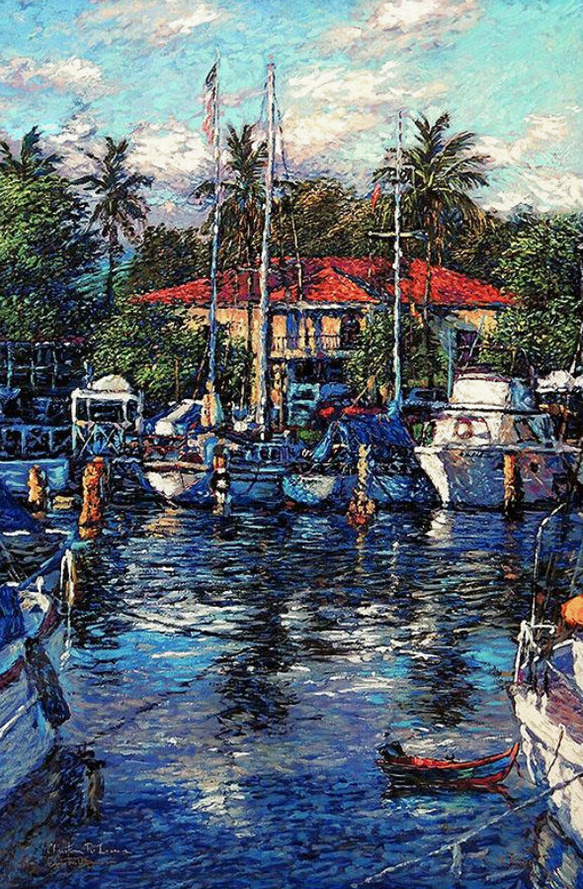 Lahaina Reflections Limited Edition Lithograph by Christian Riese ...