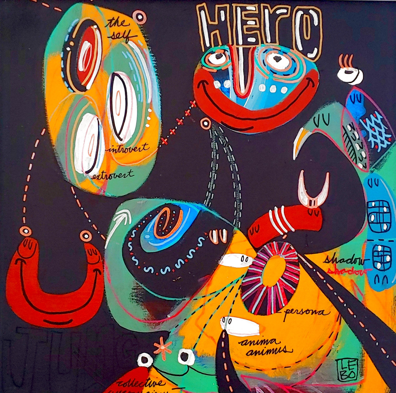We Came from the Same Source 2015 Acrylic on Canvas by David Le Batard ...