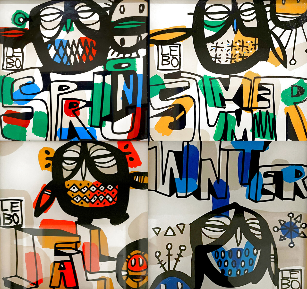 Four Season Series (Fall, Winter, Spring, Summer) 2017 Acrylic on ...