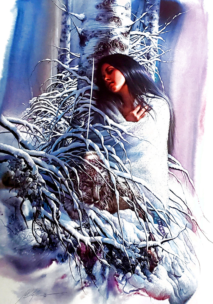 Dreams of Winter 1995 Lithograph 27x37 by Lee Bogle - For Sale on Art ...