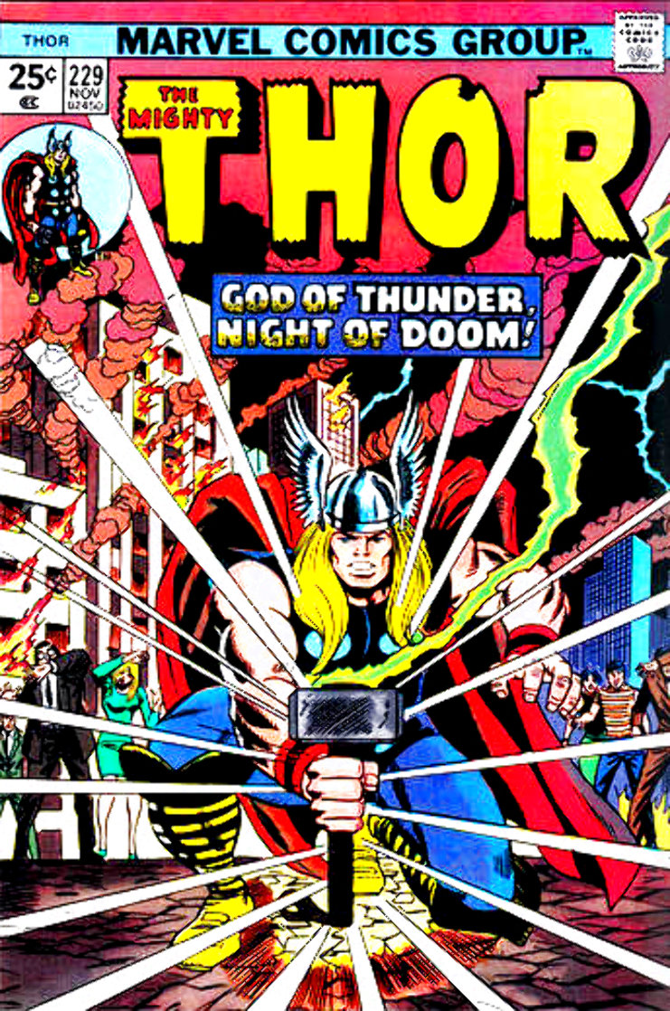 Mighty Thor #229 - God of Thunder, Night of Doom! Boxed Canvas 50x34 by ...