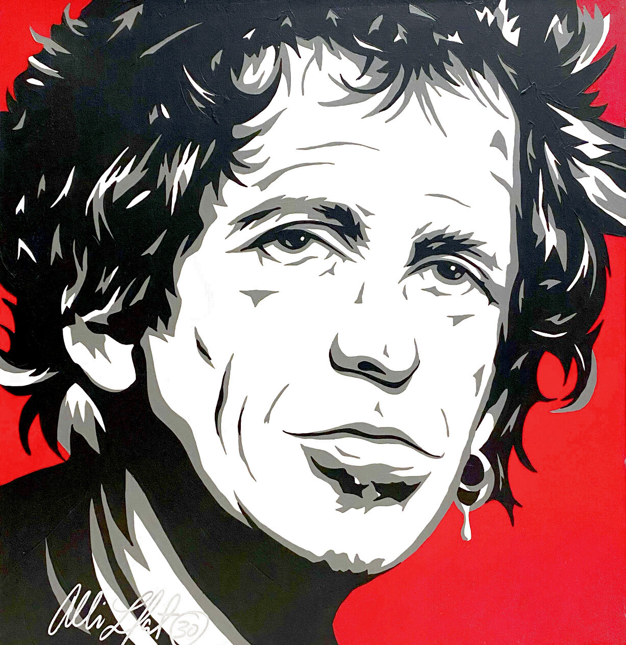 Keith Richards 2005 Acrylic on Canvas by Allison Lefcort - For Sale on ...