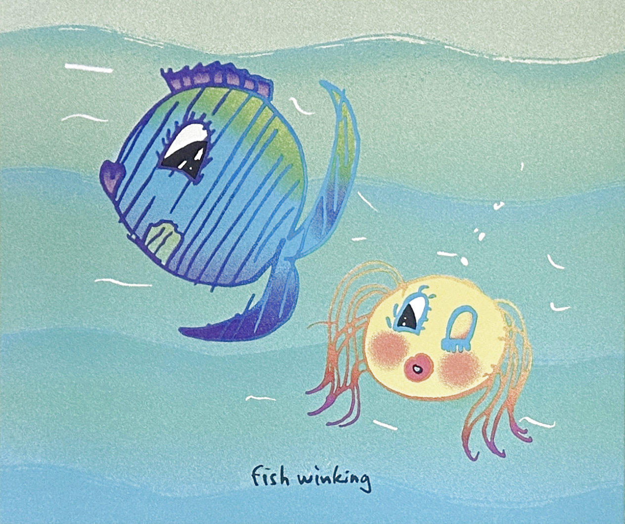 A Fish Winking 1999 Limited Edition Serigraph by John Lennon - For Sale ...