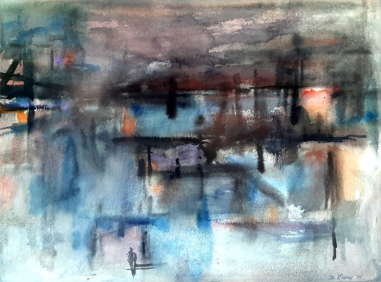 Untitled Watercolor 1959 Watercolor 15x19 by Michael Loew - For Sale on ...