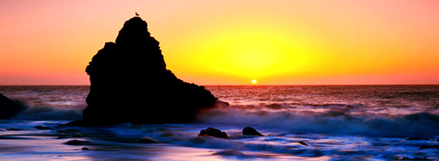 Pale Moon Rising - San Francisco - California by Rodney Lough, Jr ...