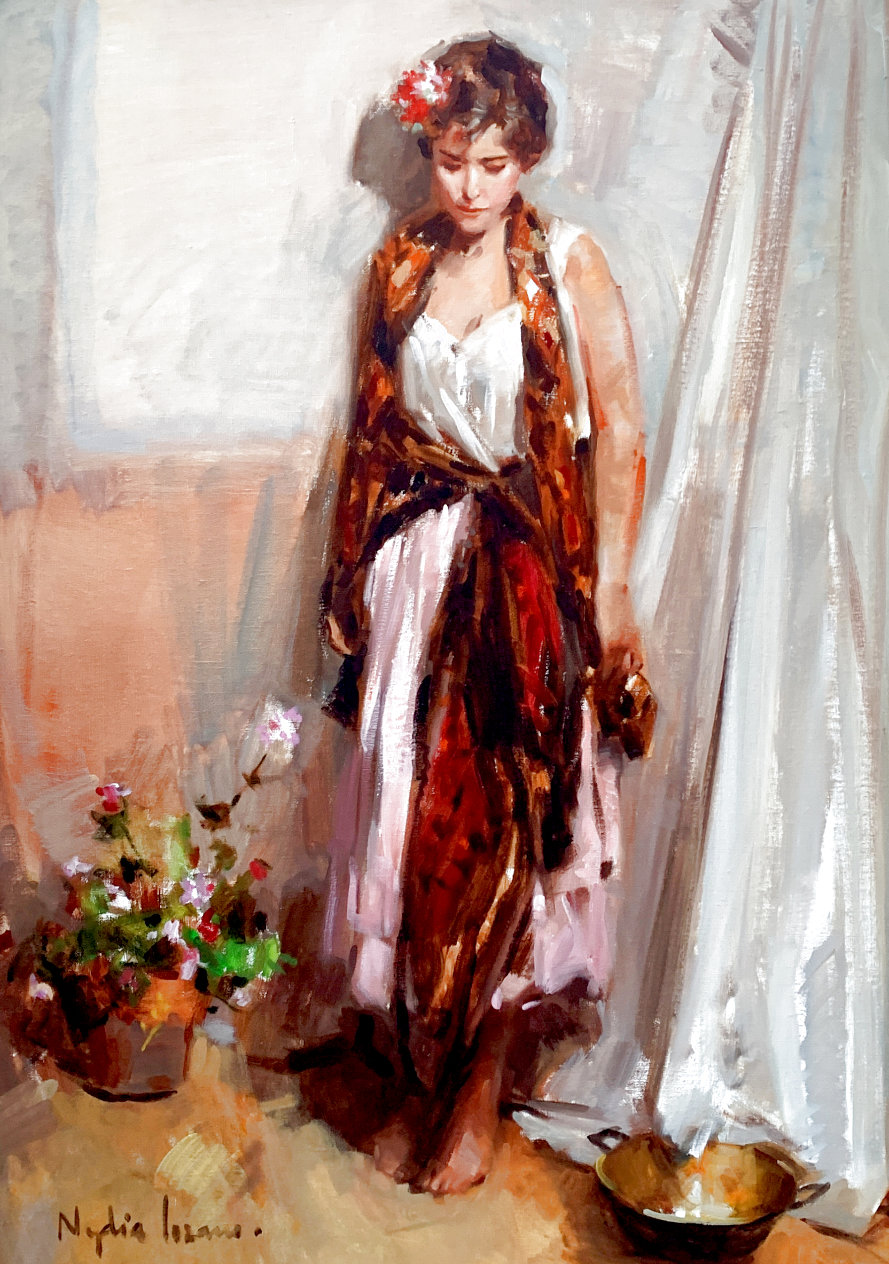 Untitled Portrait 1980 Oil on Canvas 28x20 by Nydia Lozano - For Sale on Art Brokerage