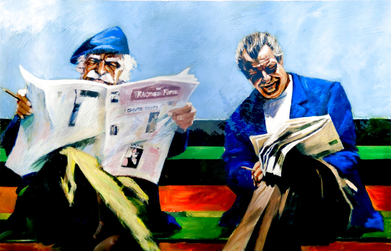 Hot Tips from the Hawk Embellished Serigraph 46x33 by Aldo Luongo - For ...