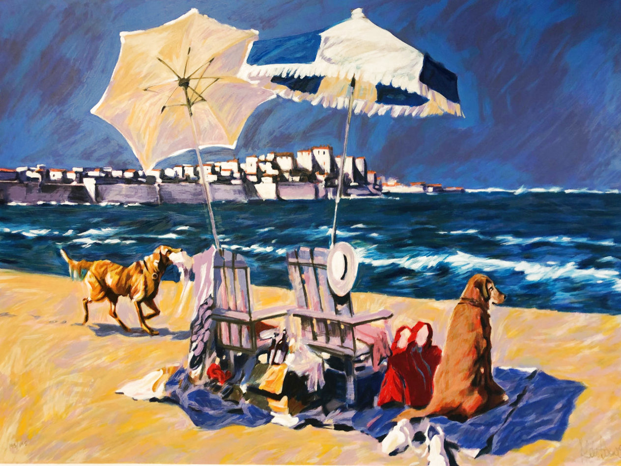 Golden Coast 1996 Embellished Giclee on Canvas 27x40 by Aldo Luongo ...