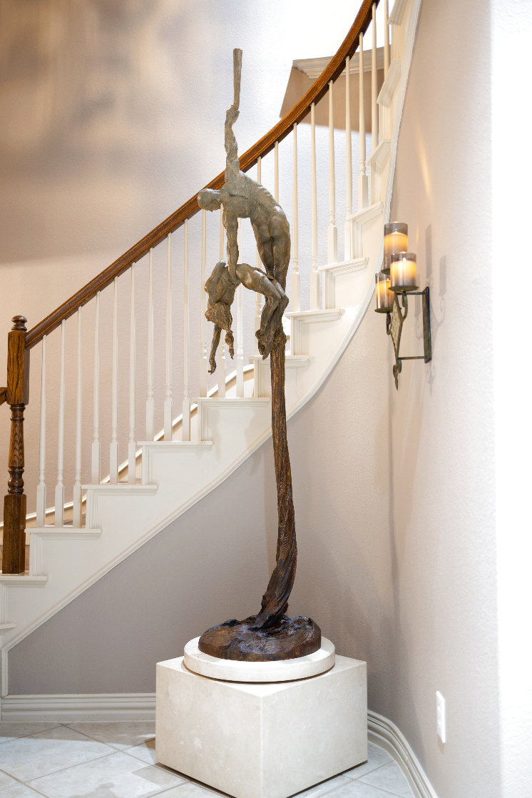 Orpheus Ascending Bronze Sculpture 2009 95 in - Huge by Richard MacDonald