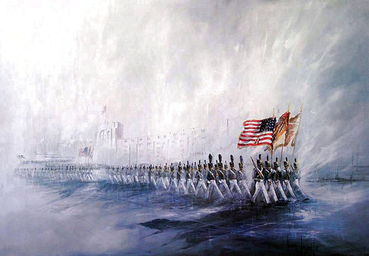 Long Gray Line, 1989, Lithograph, 24x36, by Ben Maile