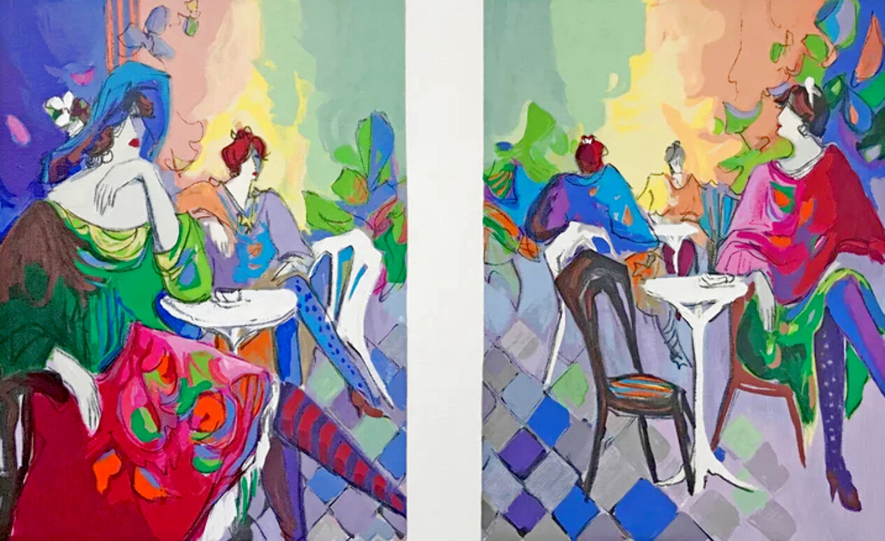 Cafe Caze I and II AP Limited Edition Serigraphs by Isaac Maimon - For ...