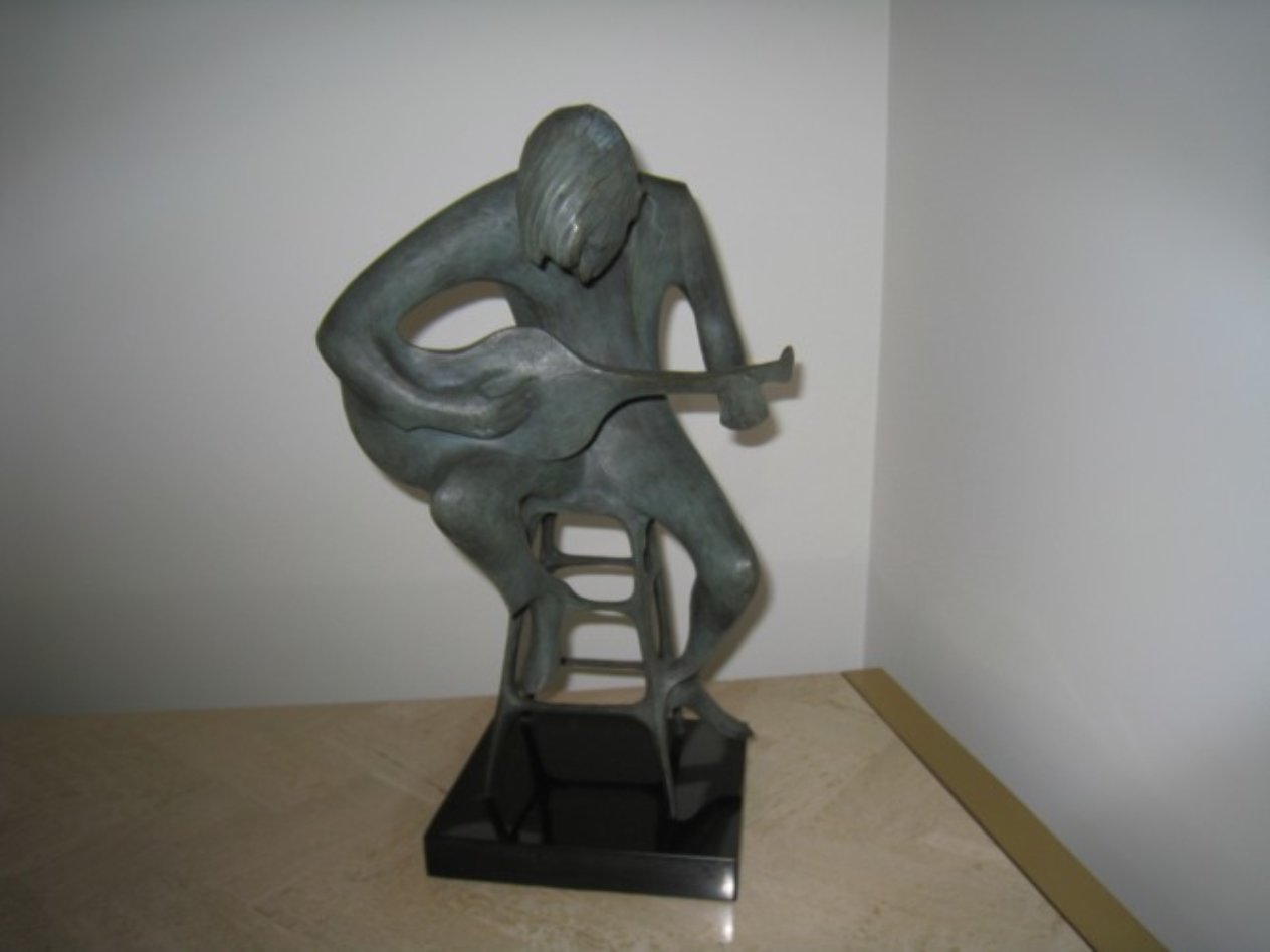 Soft Guitar Bronze Sculpture 1975 by Harry Marinsky - For Sale on Art ...