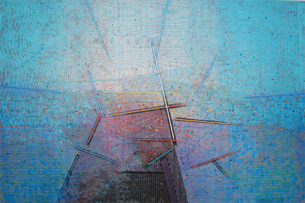 paul maxwell original painting, asian harbour by Paul Maxwell