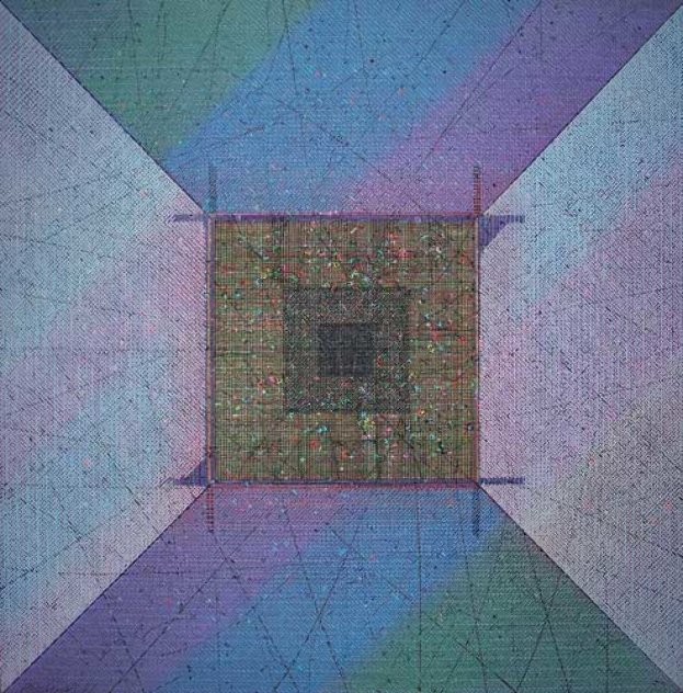 Incipient Geometry 1987 36x32 Huge by Paul Maxwell - For Sale on Art ...