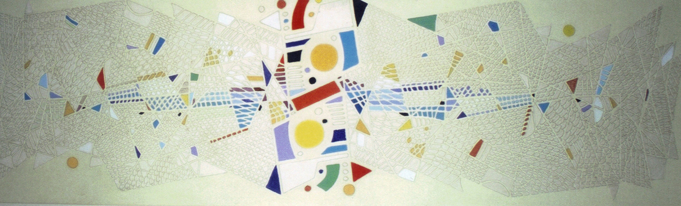 Untitled 1966 Mural on wood 180x48 - Huge by Paul Maxwell - For Sale on ...