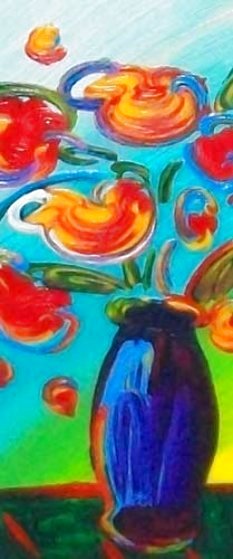 Vase of Flowers 2010 Limited Edition Serigraph by Peter Max - For Sale ...